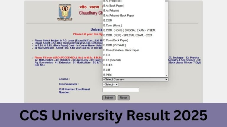 CCS University Result (Out)